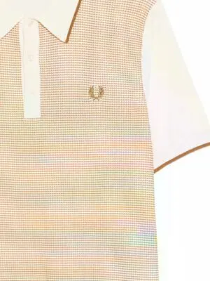 Fred Perry Laurel Wreath Textured-knit Polo Shirt