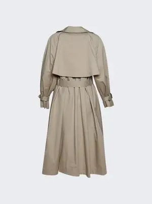 Nour Hammour Draped Cotton Trench Coat