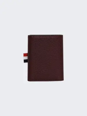 Thom Browne Snap Trifold Wallet Dk Burgundy
