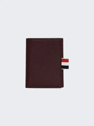 Thom Browne Snap Trifold Wallet Dk Burgundy - Red