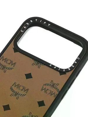 Mcm X Casetify Monogram-pattern Iphone 17 Pro Case