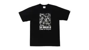A BATHING APE X Comme Des Garcons Osaka Camo Box Tee Shirt - Black