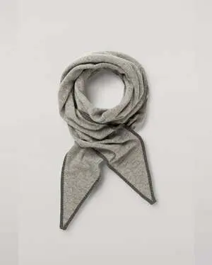 Johnstons Of Elgin Ethel Cashmere Diamond Scarf - Grey