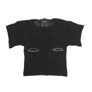 ELLS Name Slit Top Ribbed Cotton Knit With Cut-out Detail