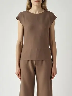 Max Mara Ribbed Top - Coffee