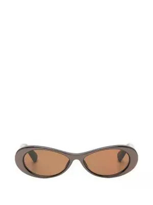 Jacquemus Oval Frame Sunglasses - Brown