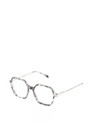 Zadig&Voltaire Geometric-frame Tortoiseshell-effect Eyeglasses - Grey