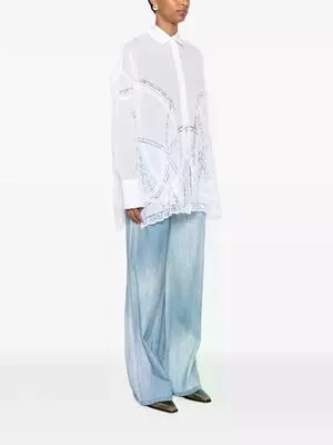 Ermanno Scervino Lace-trim Panelled Shirt