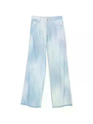 Ermanno Scervino Light Faded Effect Wide Leg Jeans