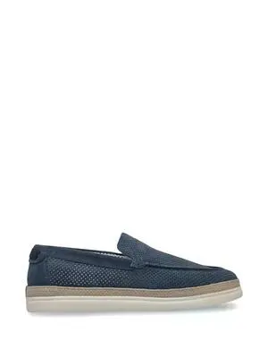 BARRETT Perforated Suede Loafers - Blue