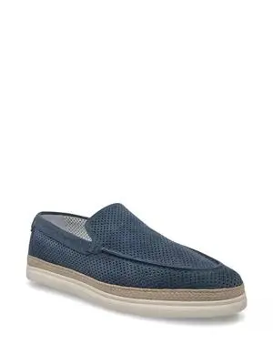 BARRETT Perforated Suede Loafers - Blue
