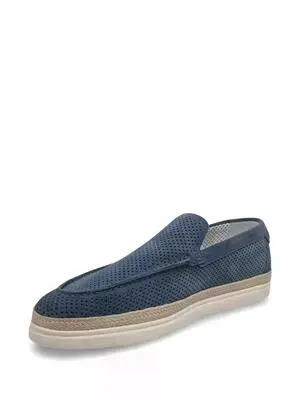 BARRETT Perforated Suede Loafers - Blue
