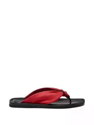 Loulou De Saison Embossed Leather Sandals - Red