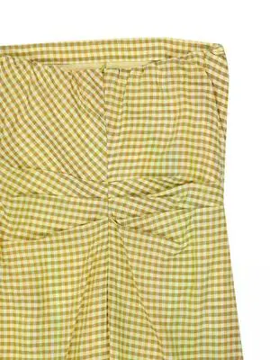 Auralee Gingham Check Asymmetrical Dress