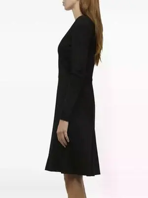 Alexander McQueen Long Sleeved V-neck Dress