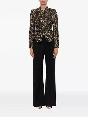 Givenchy Floral Motif Ruffled Blazer