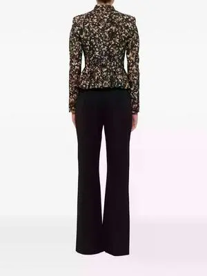 Givenchy Floral Motif Ruffled Blazer
