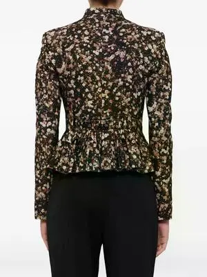 Givenchy Floral Motif Ruffled Blazer