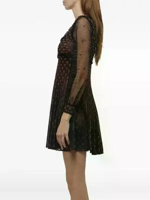 Alexander McQueen Embroidered Lace Mini Dress