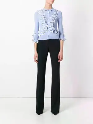 Alexander McQueen Wool Ruffle Cardigan