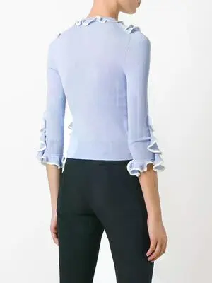 Alexander McQueen Wool Ruffle Cardigan