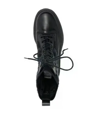TOD'S Shearling Logo Combat Boots