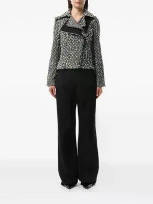 LANVIN Asymmetrical Zip Tweed Jacket
