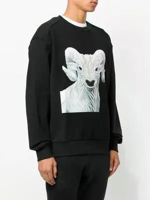 JUUN.J Ram Embroidered Sweatshirt