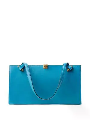 Versace Severine Leather Tote Bag - Blue