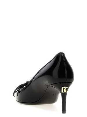 Dolce & Gabbana Patent Leather "mun" Pumps With Bow Detail