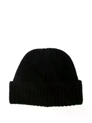 ZANONE Ribbed Knit Beanie Hat - Black