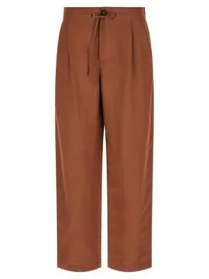 Brunello Cucinelli Tailored Track Pants In Viscose And Linen