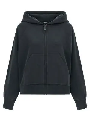 Max Mara Mmalma' Cotton Blend Zip-up Hoodie - Blue