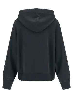 Max Mara Mmalma' Cotton Blend Zip-up Hoodie - Blue