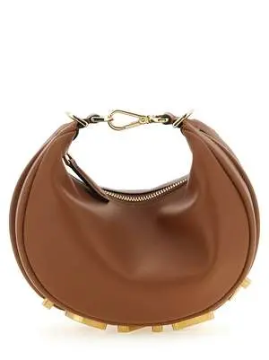 Fendi Fendi FF Denim Fendigraphy Mini Handbag Brown