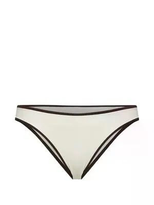 MC2 SAINT BARTH Contrast Trim Bikini Bottoms - Neutrals