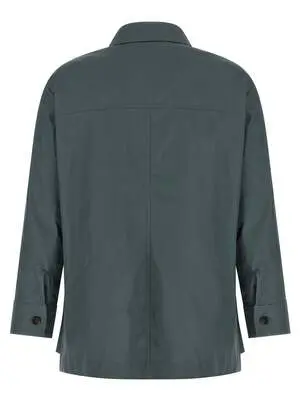 Max Mara S' Marianne Cotton Poplin Shirt - Gray