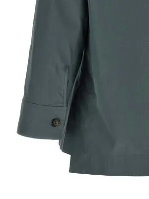 Max Mara S' Marianne Cotton Poplin Shirt - Gray