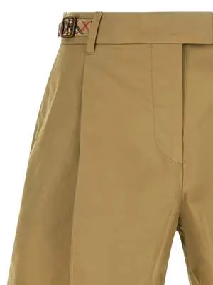 Burberry Raina Cotton Poplin Shorts - Green
