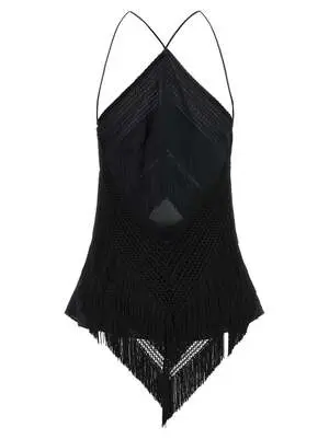 Andamane Reina Top With Fringe Detail