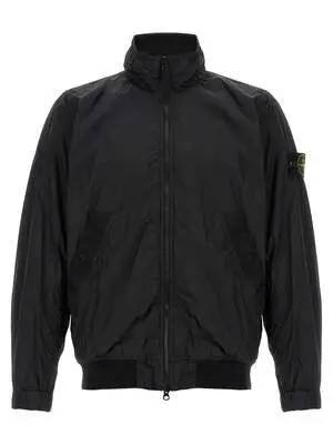Stone Island 4100111 Lightweight Nylon Reps Jacket - Black