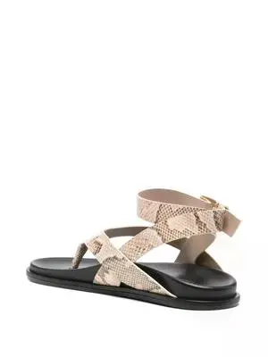 STUART WEITZMAN Marykate Snakeskin-effect Sandals