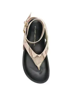 STUART WEITZMAN Marykate Snakeskin-effect Sandals