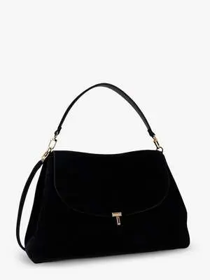 TOTEME T-lock Leather Handbag - Black