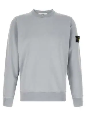 Stone Island STONE ISLAND Garment-Dyed Cotton Crewneck Sweatshirt Gray
