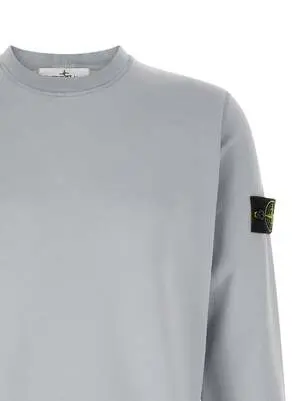 Stone Island Garment-dyed Cotton Crewneck Sweatshirt - Gray