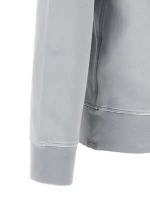 Stone Island Garment-dyed Cotton Crewneck Sweatshirt - Gray