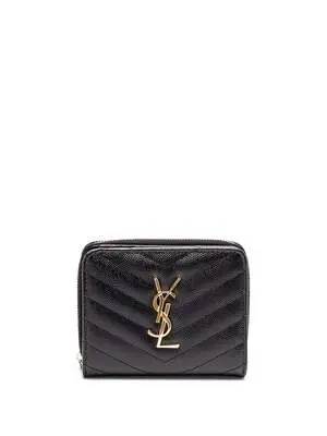 Saint Laurent Cassandre Matelassé` Compact Zip Around Wallet - Multicolor
