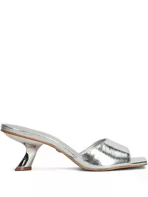 ANDREA CARRANO Tone Leather High Heel Sandals