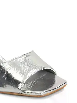 ANDREA CARRANO Tone Leather High Heel Sandals